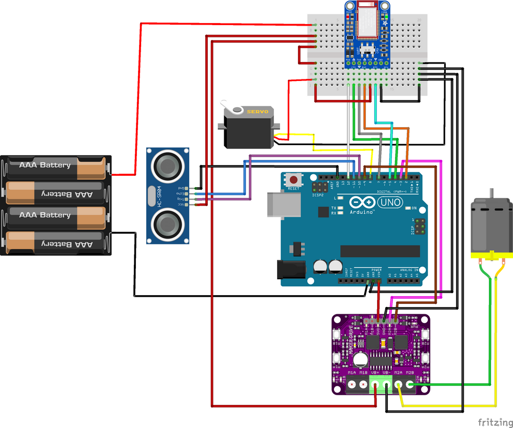 Connecting a Distance Sensor to Your Robot Car